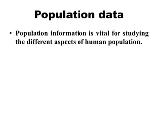 Sources of population data | PPTX