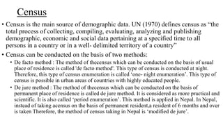 Sources of population data | PPTX