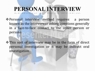 Sources of primary data | PPTX