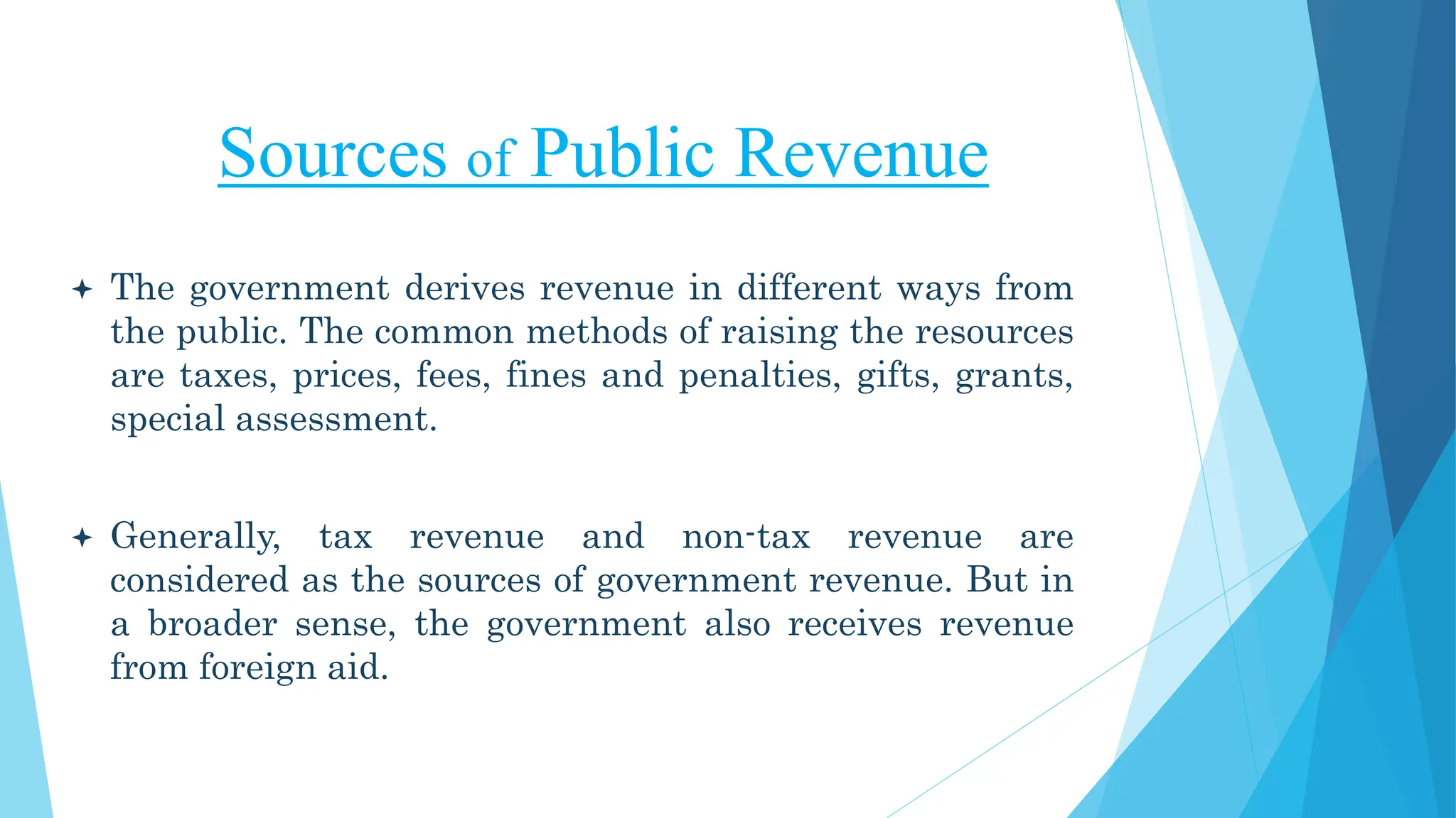 Sources of Public Revenue ppt.pptx format | PPTX