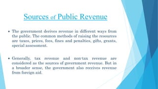 Sources of Public Revenue ppt.pptx format | PPTX
