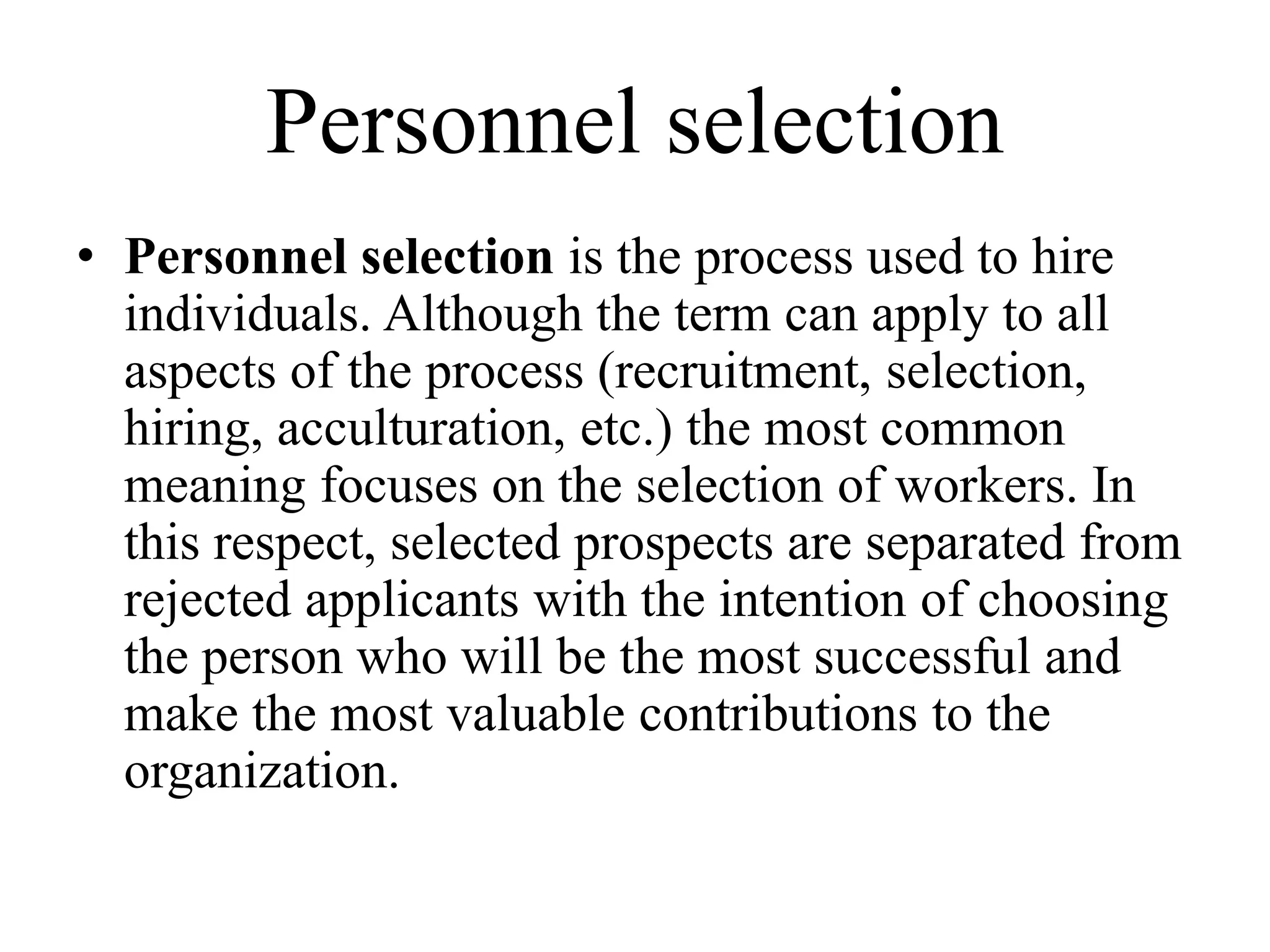 Sources of recritment selection and selection process | PPTX