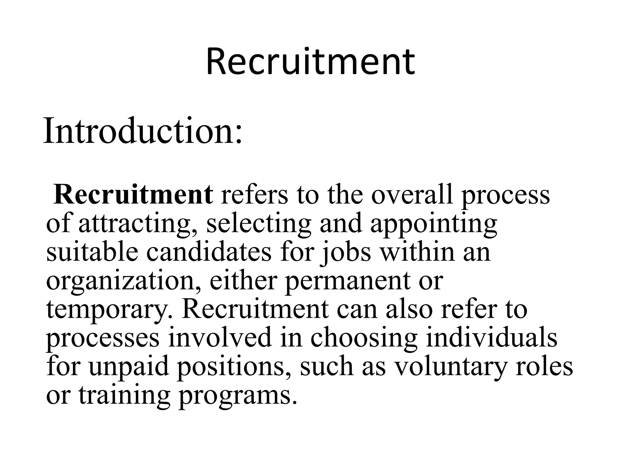 Sources of recritment selection and selection process | PPTX