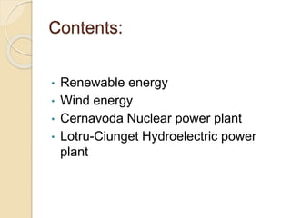 Sources of Renewable Energy in Romania - by Bianca Romanescu | PPT