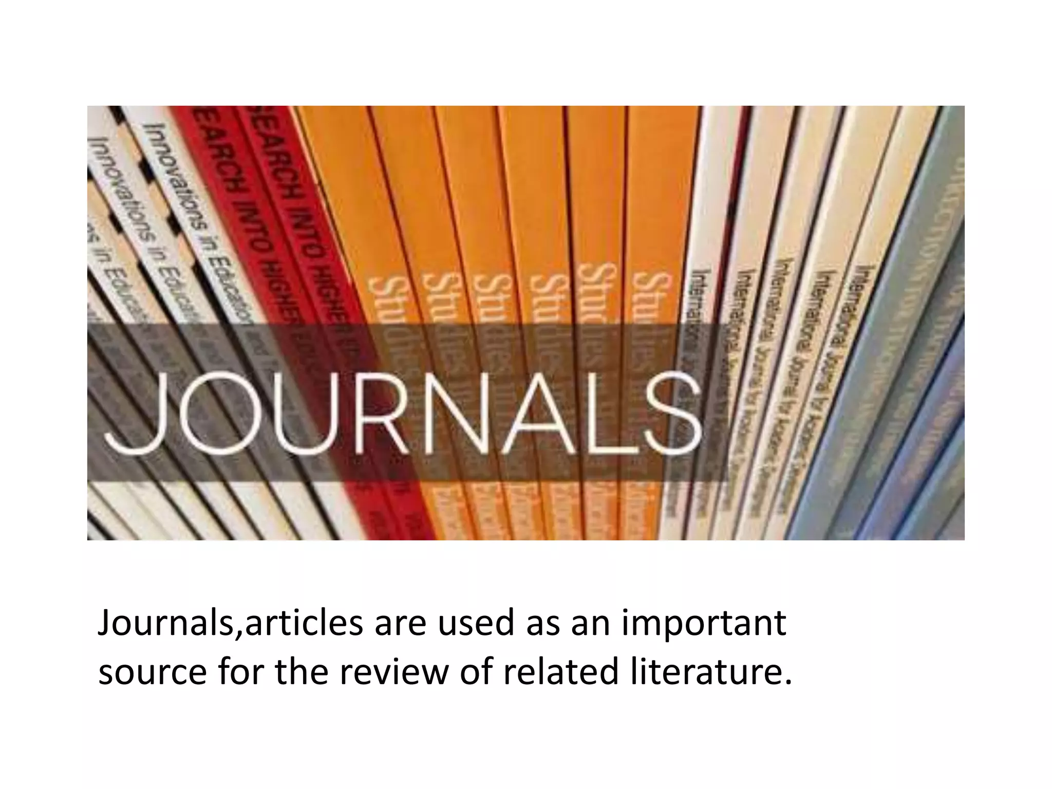 Sources of Review Of Related Literature | PPT