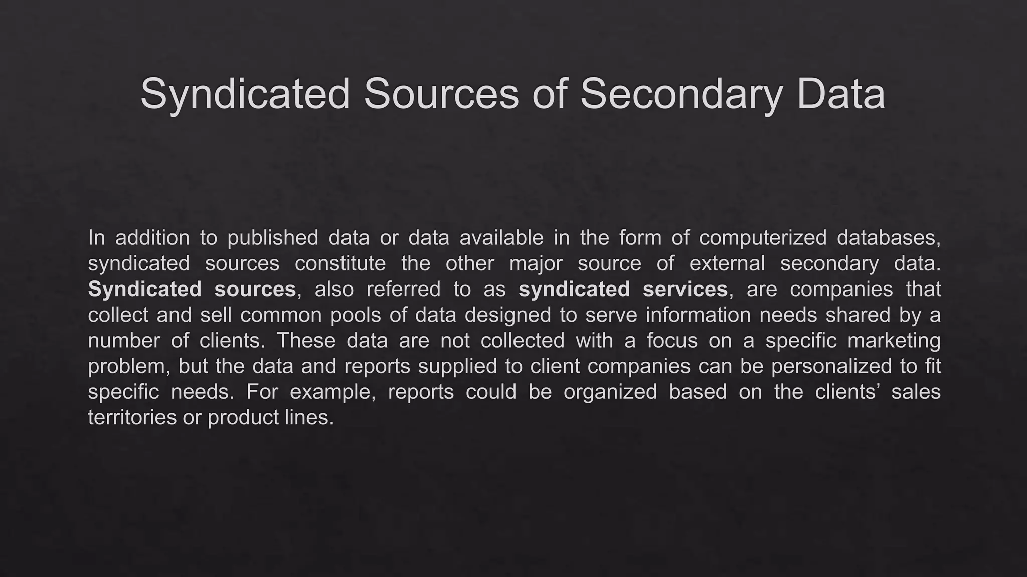 Sources of Secondary Data Collection | PPTX