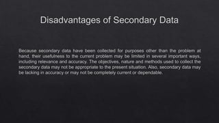 Sources of Secondary Data Collection | PPTX