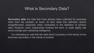 Sources of Secondary Data Collection | PPTX
