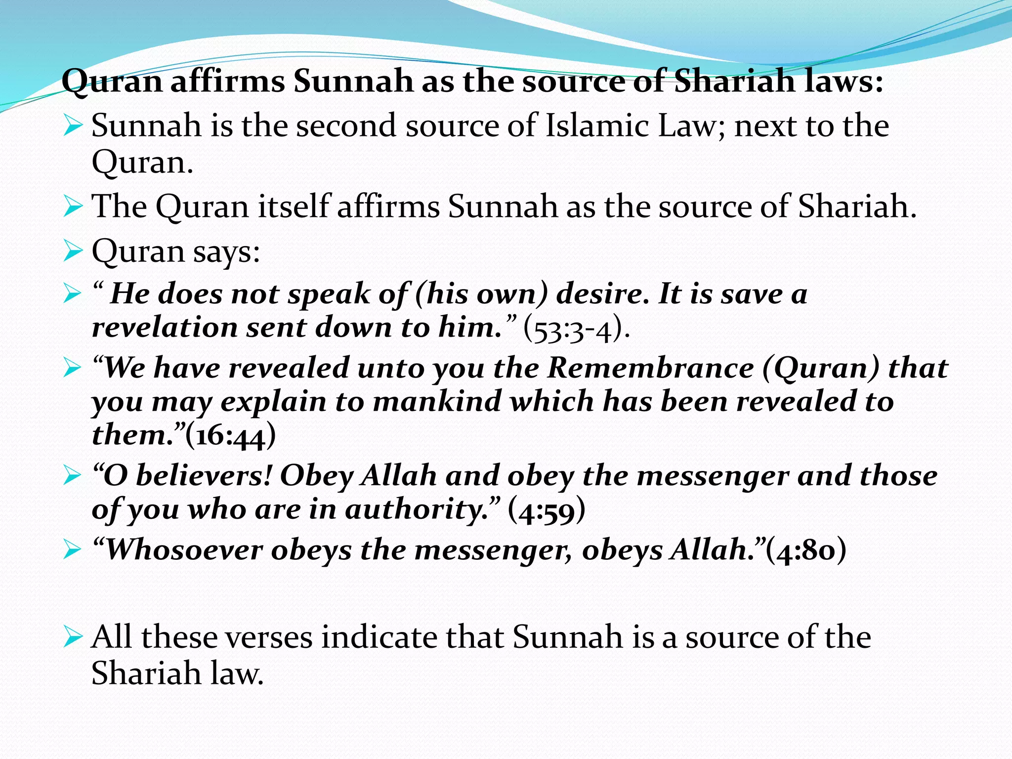 Sources of sharia lawas iqra university | PPTX
