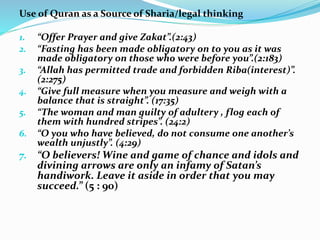 Sources of sharia lawas iqra university | PPT