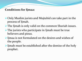 Sources of sharia lawas iqra university | PPT