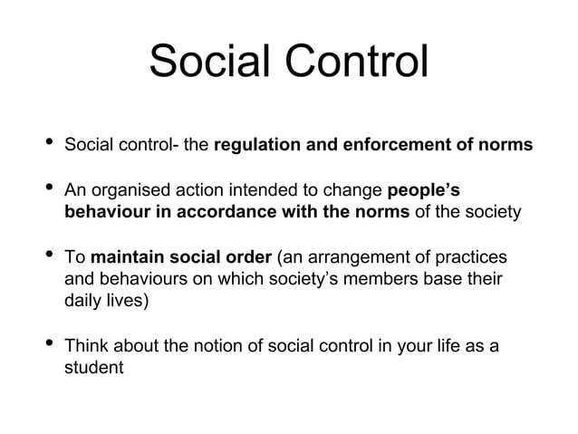 Sources of social control | PPT