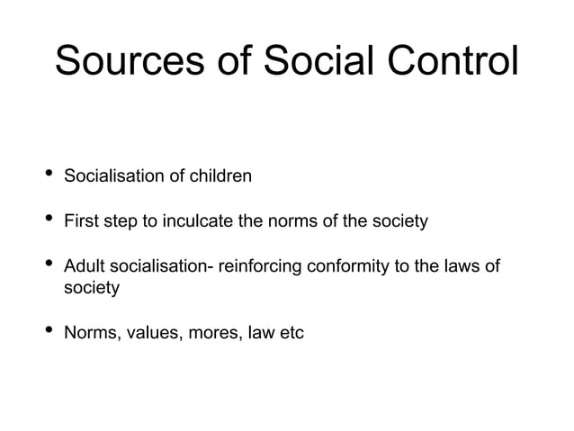 Sources of social control | PPT