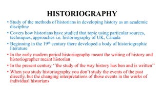 Sources of social history | PPTX