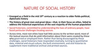 Sources of social history | PPTX