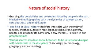Sources of social history | PPTX