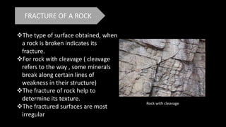 fractures of rocks | PPTX | Geology | Science