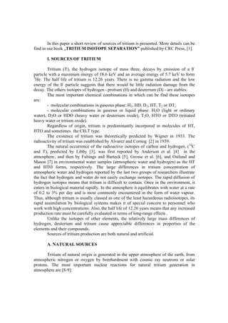 Sources of tritium | PDF