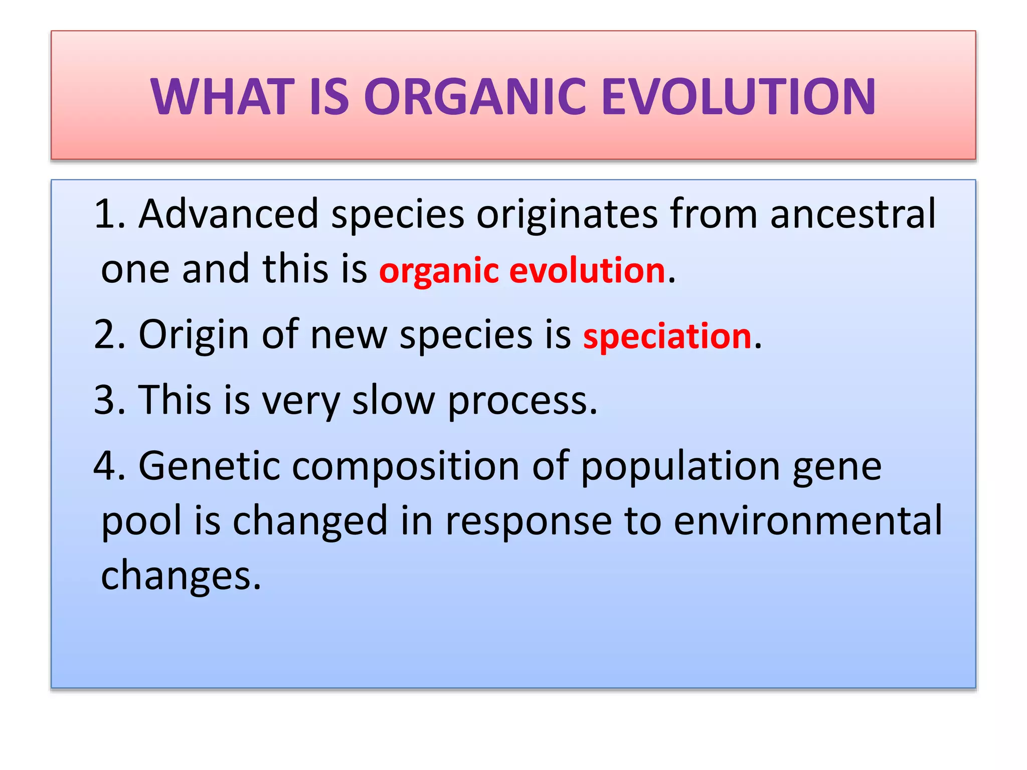 Sources of variation in organic evolution | PPTX