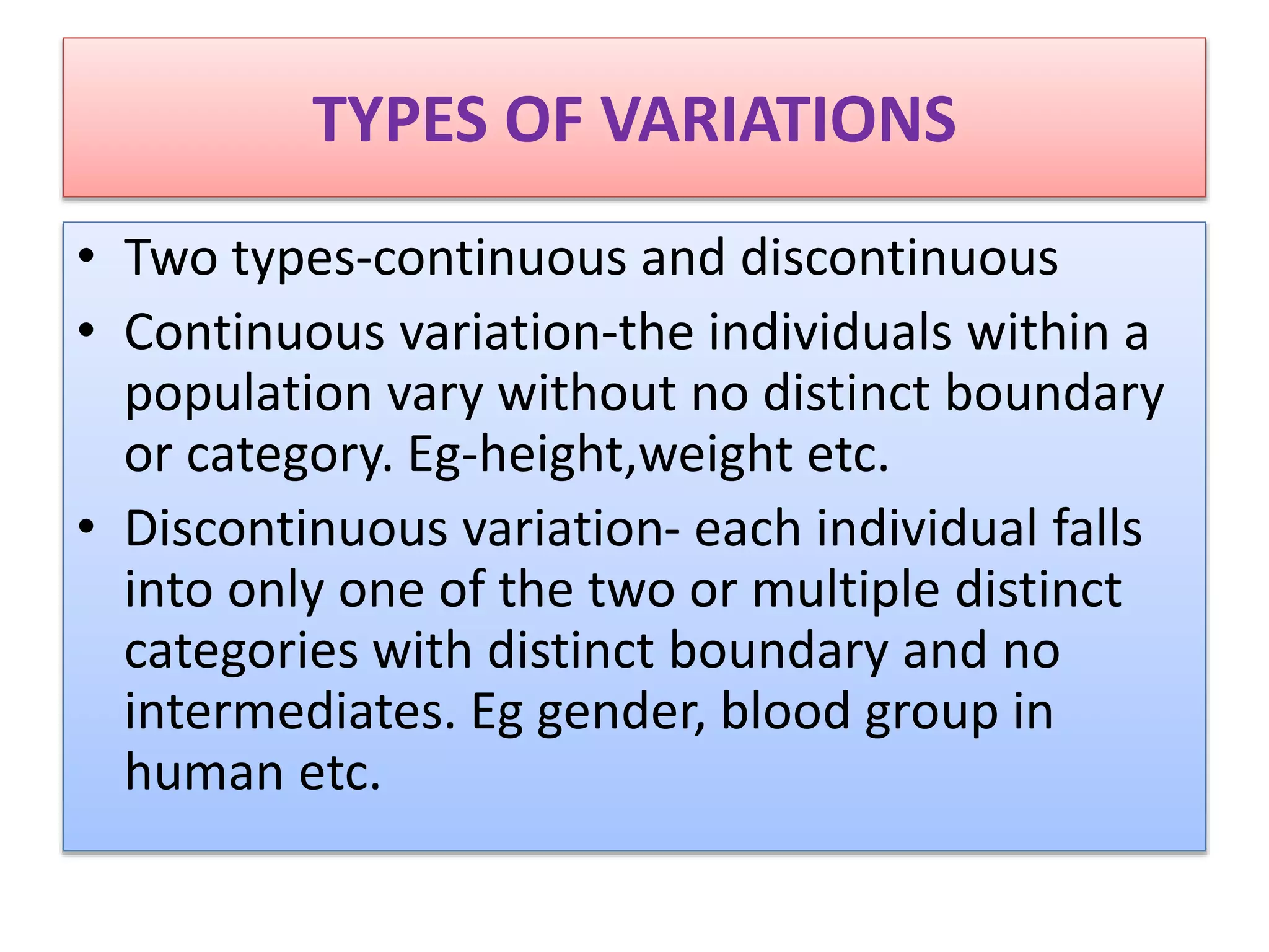 Sources of variation in organic evolution | PPTX
