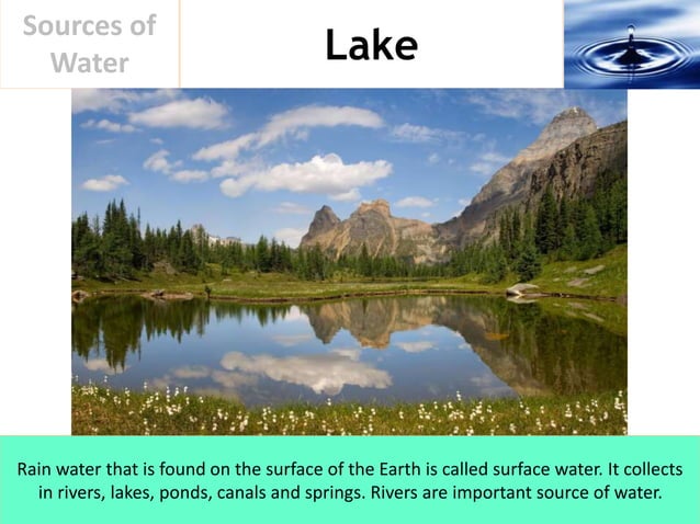 Sources of Water | PPTX | Chemistry | Science