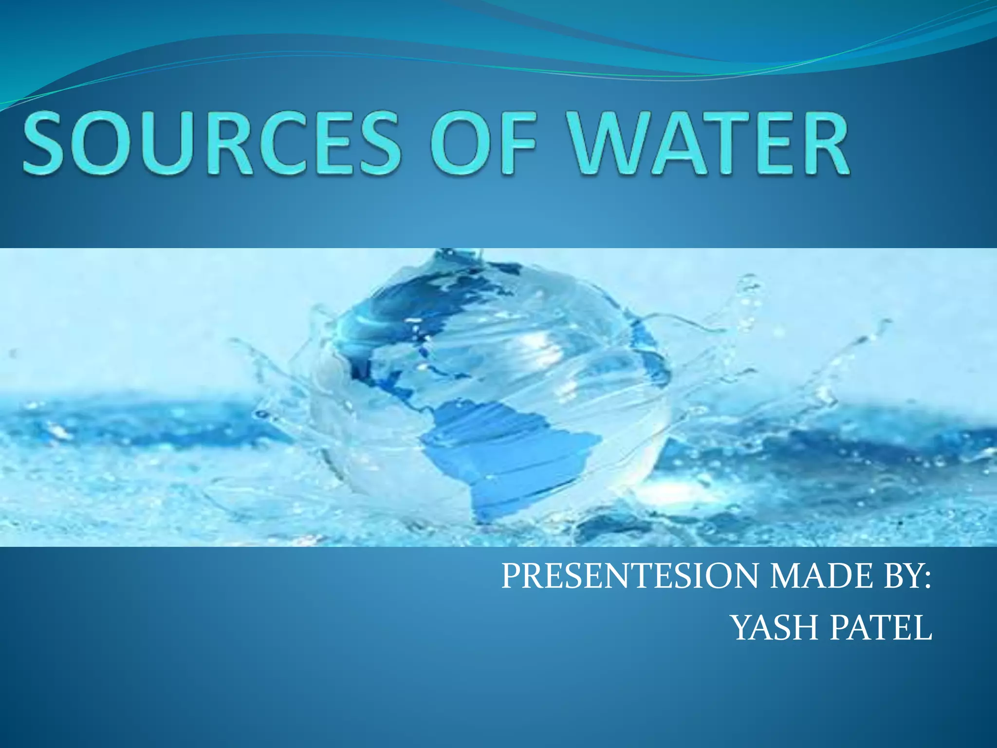 Sources of water | PPT