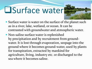 Sources of water | PPTX