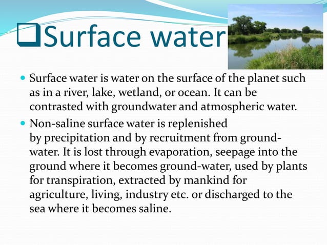 Sources of water | PPTX | Geography | Science