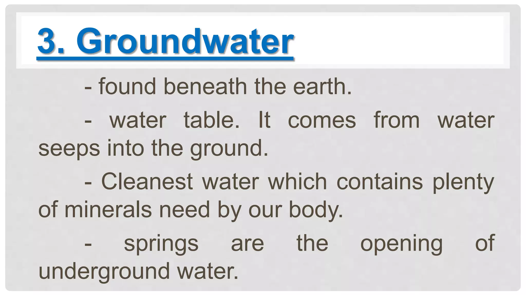 Sources of water | PPTX