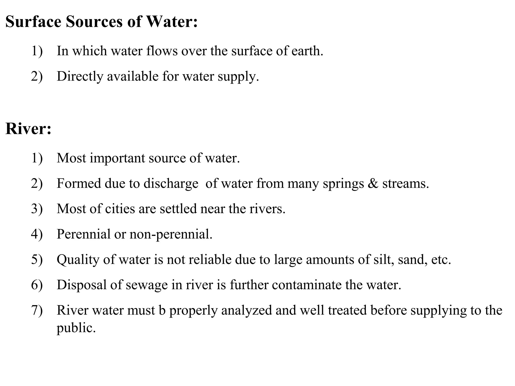 sources of water in the civil Engineering | PPT