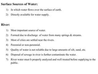 sources of water in the civil Engineering | PDF