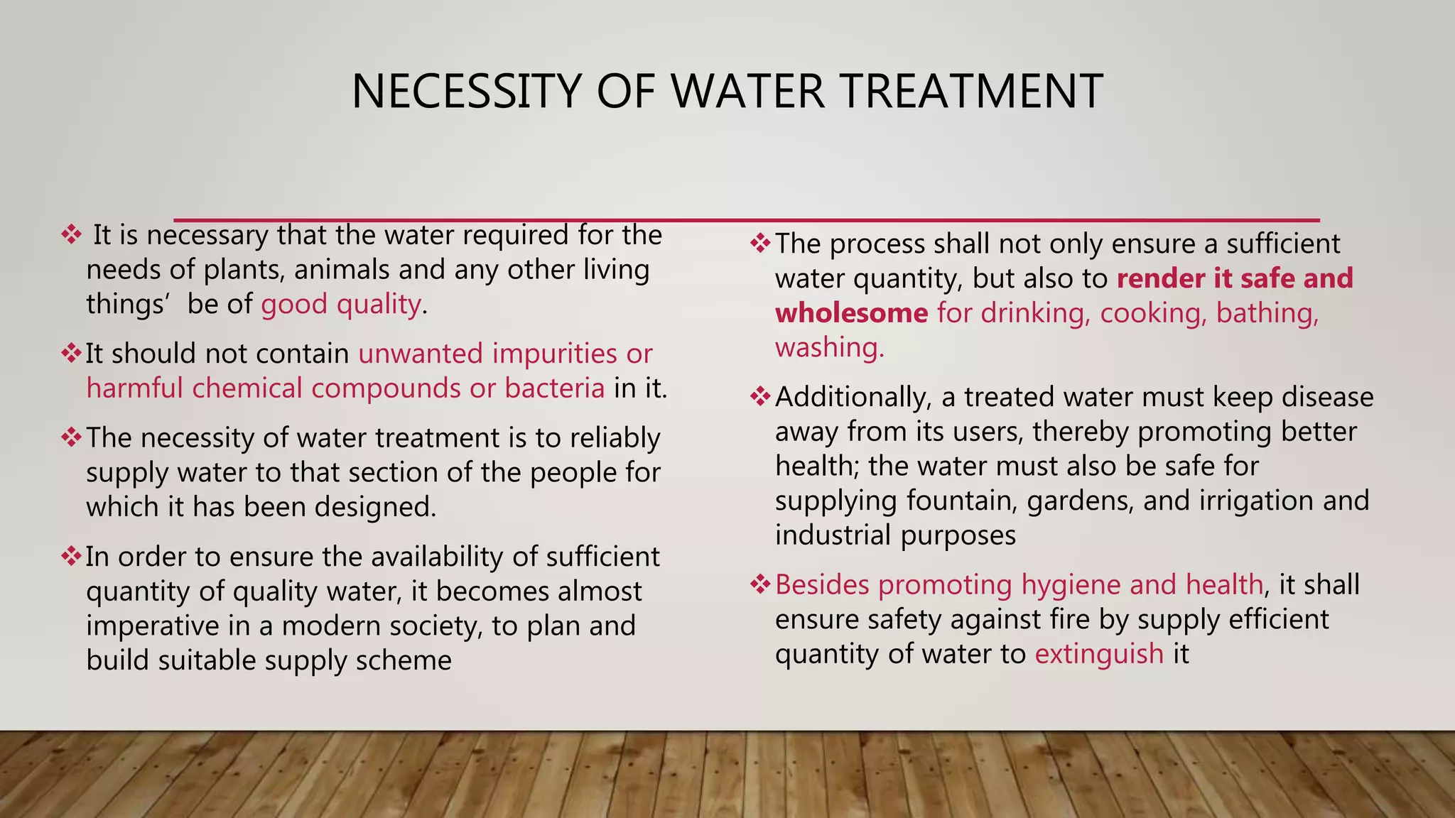 Sources of water and its neccessity | PPTX
