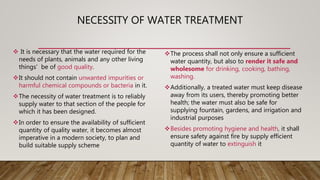 Sources of water and its neccessity | PPTX