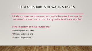 Sources of water and its neccessity | PPTX