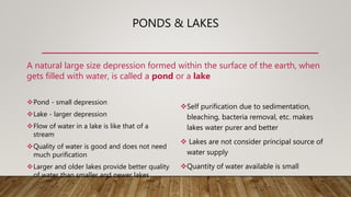 Sources of water and its neccessity | PPTX