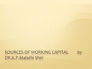 Sources of working capital | PPTX