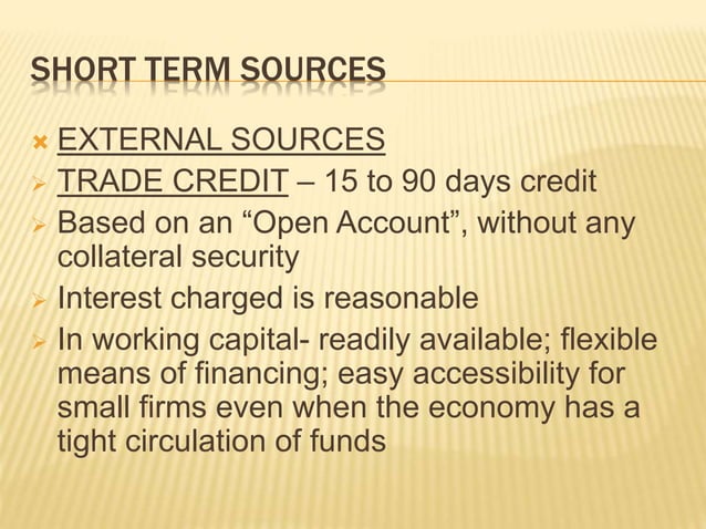 Sources of working capital | PPTX