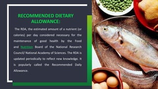 Sources & recommended dietary allowance (RDA) OF PROTEIN | PPTX