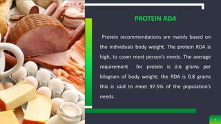 Sources & recommended dietary allowance (RDA) OF PROTEIN | PPTX