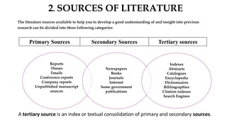 Sources & review of literature | PPT