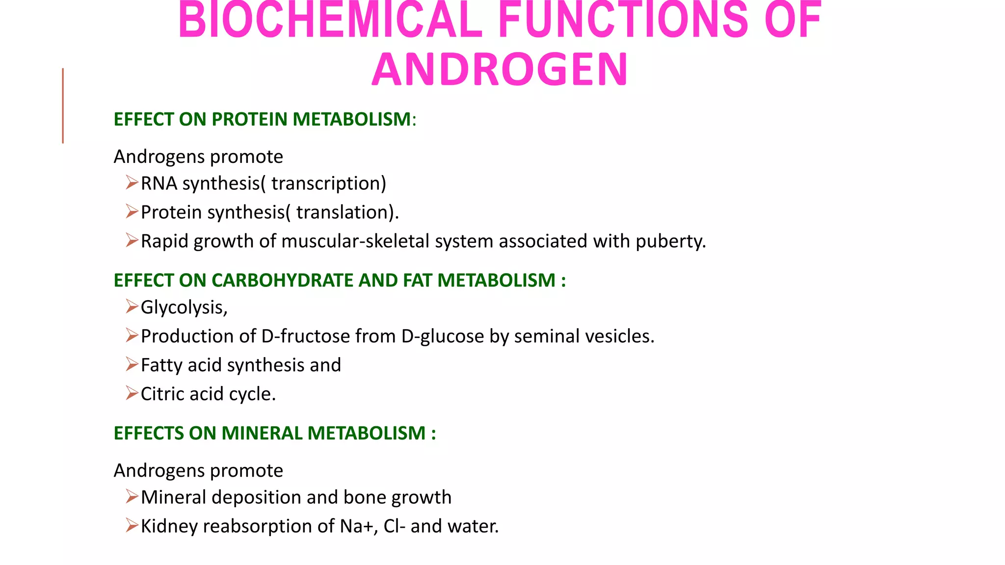 Source, synthesis and metabolism of androgens | PPSX