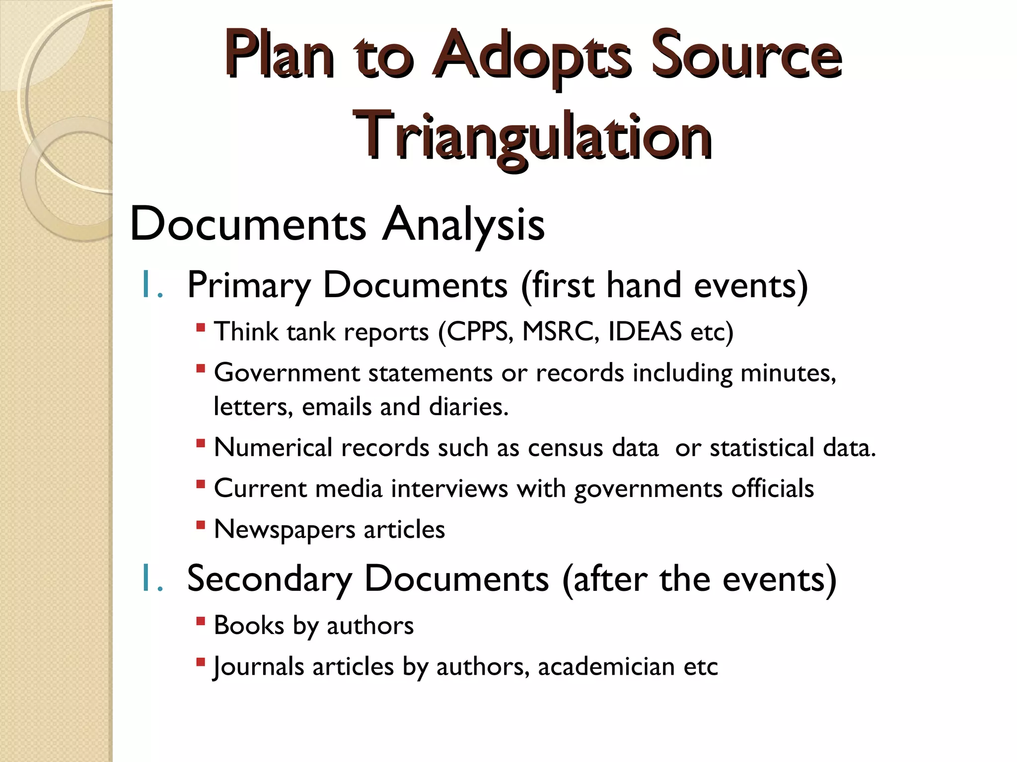Source triangulation final | PPT