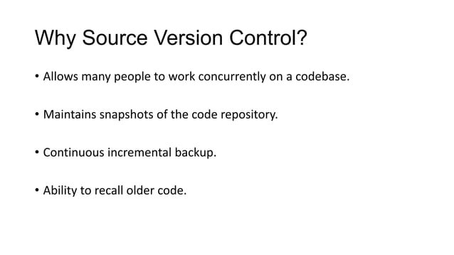 Source version control using subversion | PPT