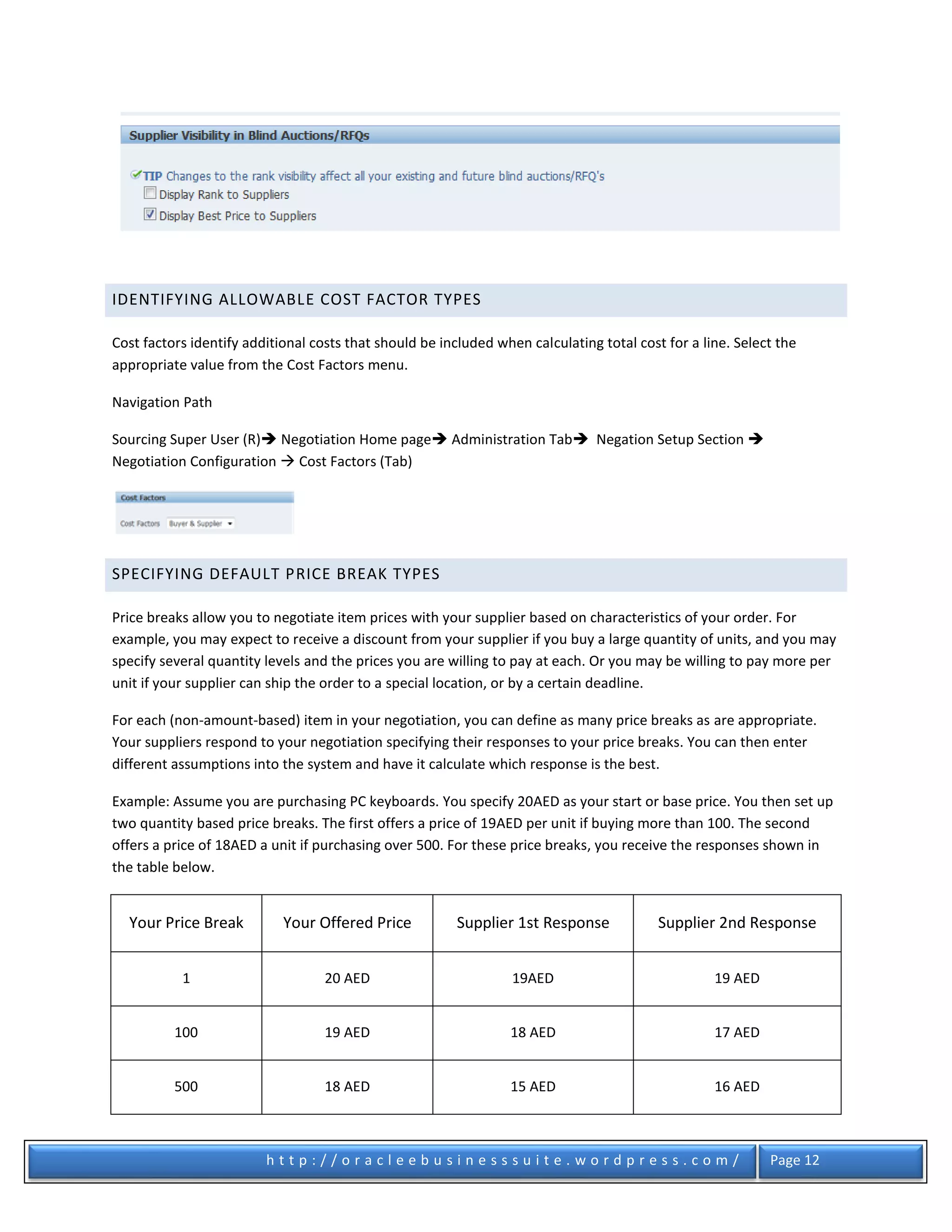 Oracle Sourcing Setup | PDF