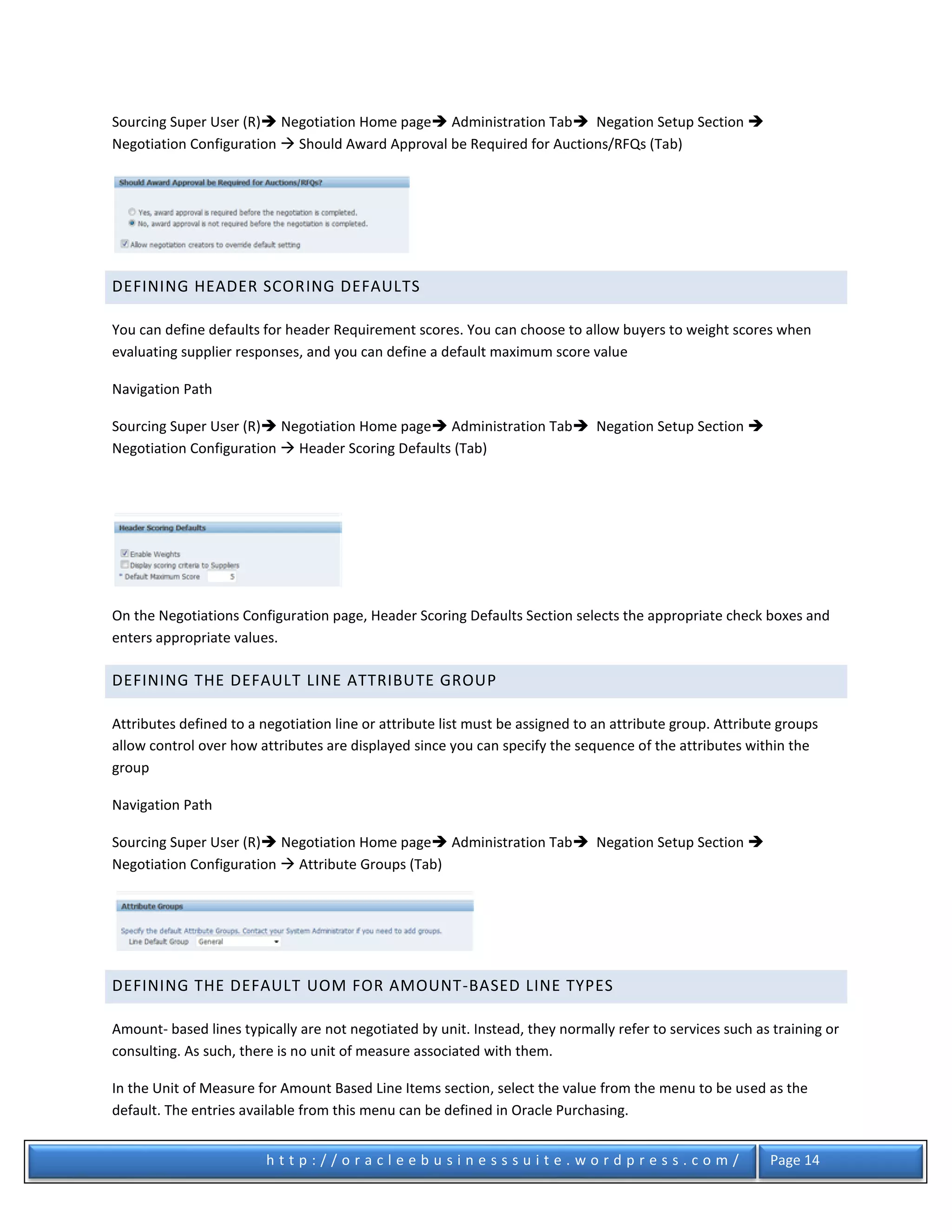 Oracle Sourcing Setup | PDF