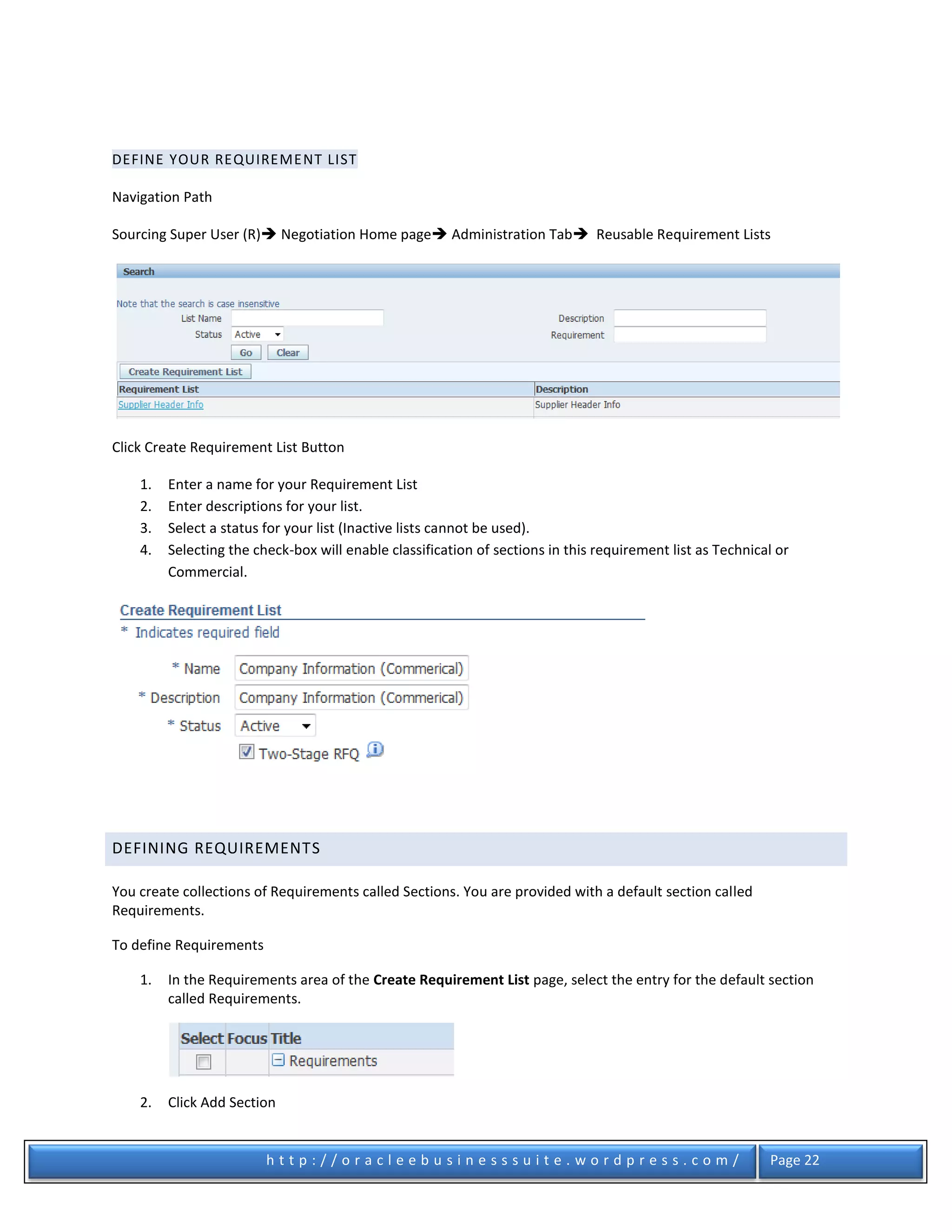 Oracle Sourcing Setup | PDF