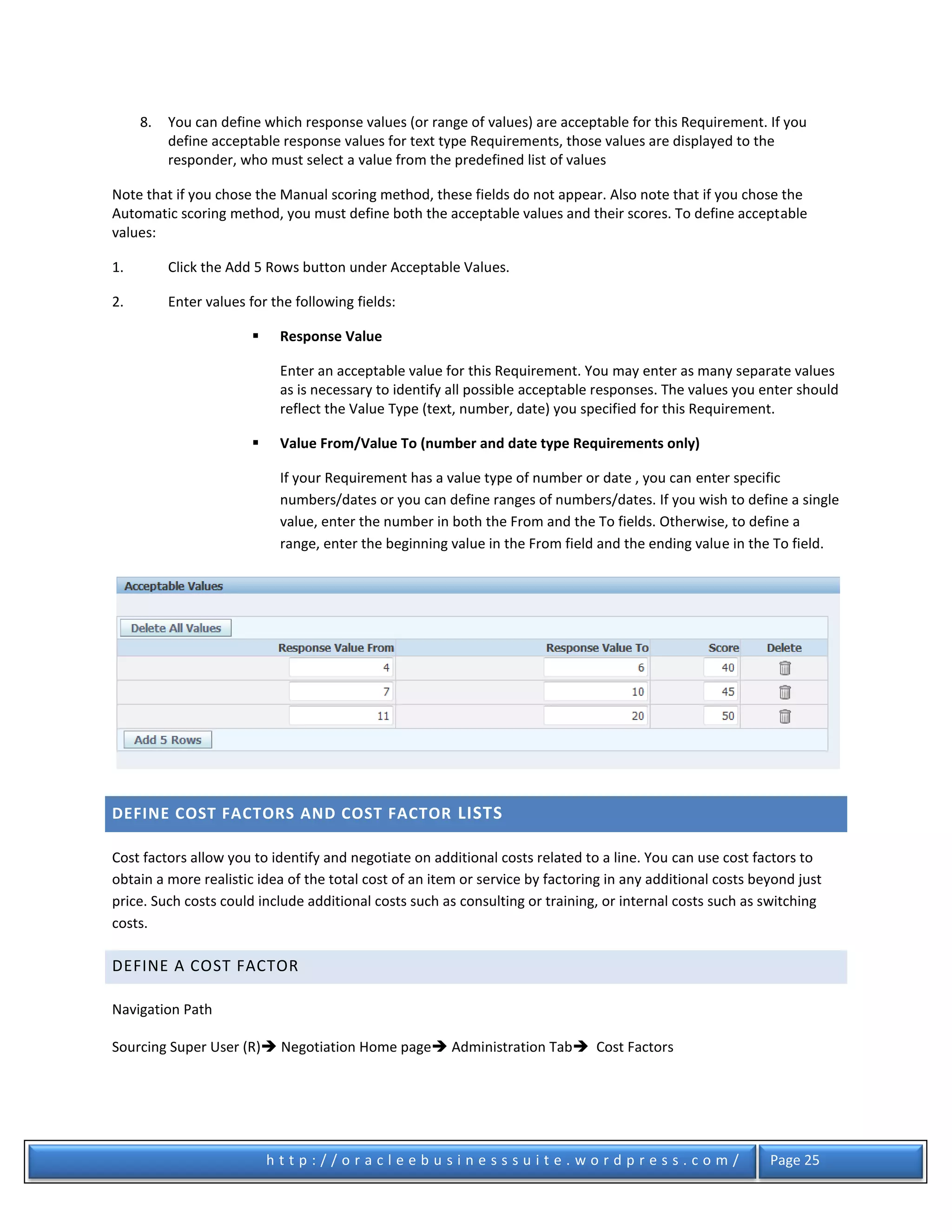 Oracle Sourcing Setup | PDF