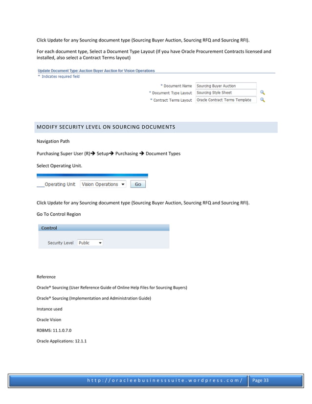 Oracle Sourcing Setup | PDF | Computing | Technology & Computing