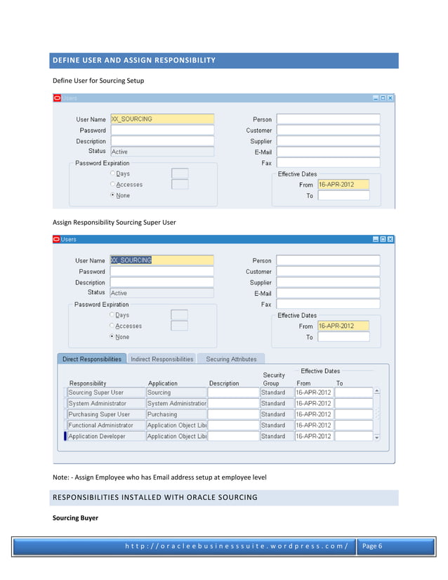 Oracle Sourcing Setup | PDF | Computing | Technology & Computing