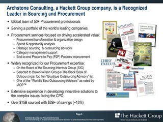 Sourcing And Procurement Practice 5 2011 | PPTX